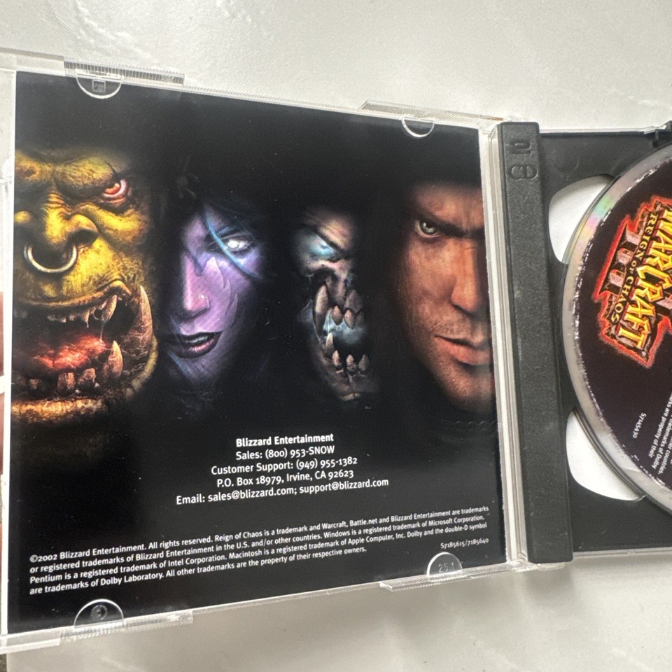 Warcraft III 3 Reign of Chaos Blizzard PC Disc Game with CD Key | eBay