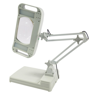 Enhanced 5x Benchtop Magnifier Lamp with 4.4*7inch Glass 110V 22w ...