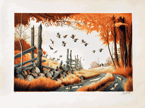 Signed Numbered Ltd Ed Lithograph Startled Covey - LARRY TOSCHIK ...