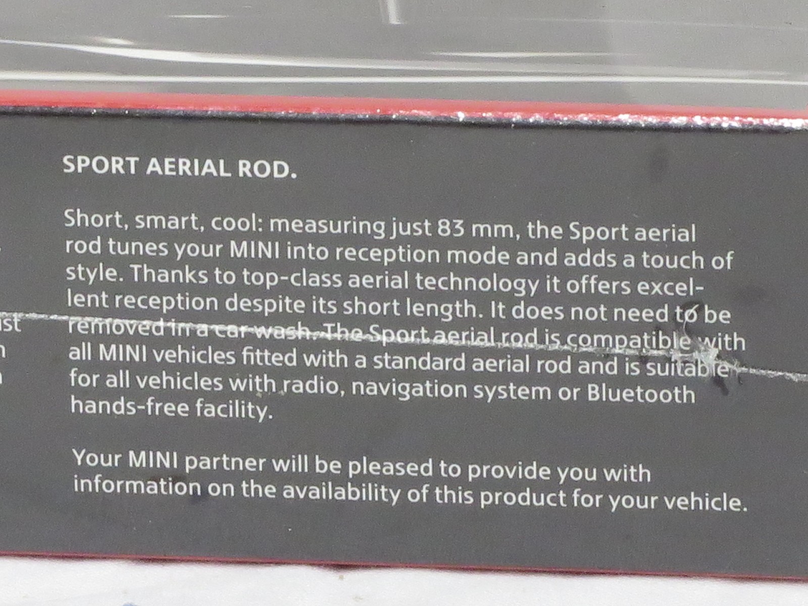 2001-2006 Mini Cooper Sport Aerial Rod Antenna 83mm 3.27in Black ...