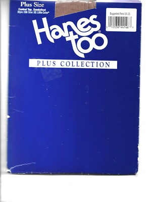 NEW hanes too Plus Collection Control Top Sandalfoot Pantyhose,3Q ...