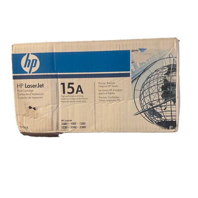 GENUINE OEM SEALED HP 15A Black Toner Cartridge C7115A Laserjet 1000 ...