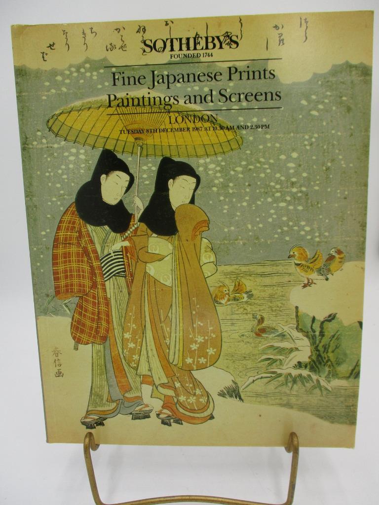 1987 Sotheby's Fine Japanese Prints Paintings Screens Art Auction ...
