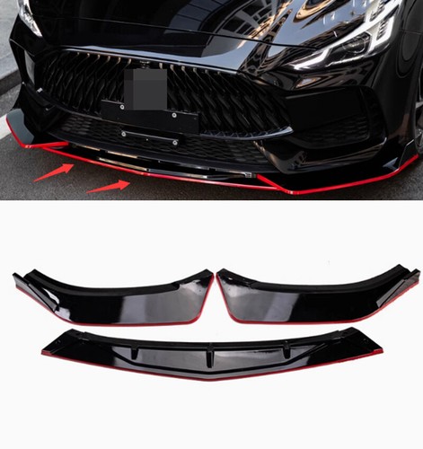 Gloss Black Red Front Bumper Lip Spoiler Splitter A Style For 21-22 MG ...