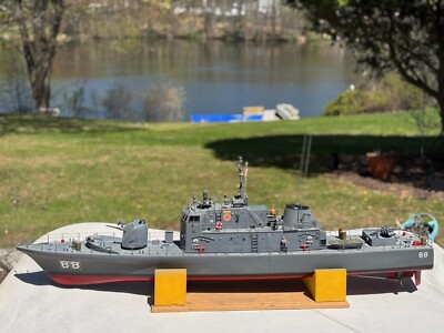 U.S.S. Crockett (DUMAS) 51" Inches Wooden Remote Control Ship - BUILT ...
