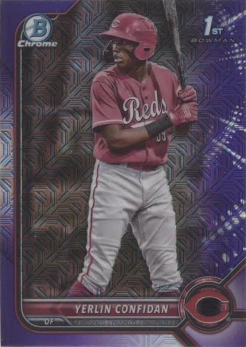 2022 Bowman Chrome - Prospects Yerlin Confidan #BCP-187 Purple Mojo ...