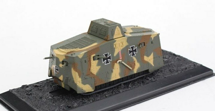 172 A7v German Wwi Tank Die Cast Model Schnuck Magazine 1:72 German