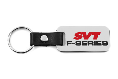 Ford SVT F-SERIES Chrome Key Chain Fob - Engraved Red & Black Logo ...