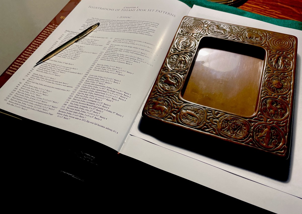 Antique Tiffany Studios NewYork #942 Zodiac Frame: Chocolate Antique Tiffany Studios NewYork #942 Zodiac Frame: Chocolate