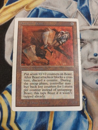Clockwork Beast MTG Unlimited Rare Artifact Creature Heavily Played x1 ...