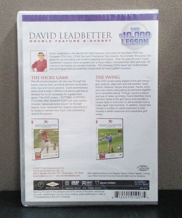 David Leadbetter's The $10,000 Lesson: The Short Game / The Swing (DVD ...