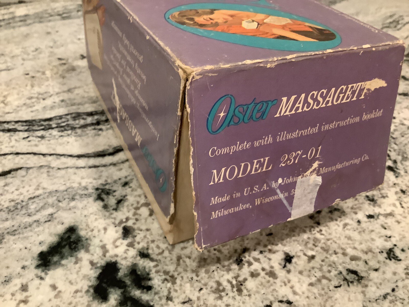 Vintage 60s Oster Hand Held Massager Massagett Model 237-01 Box ...