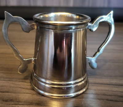 RARE Vintage Plated Silver 2 Handle Baby Cup Made in India | eBay