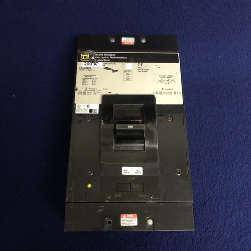 Square D LAL36200 Circuit Breaker 200 Amp 600 Volt 3 Pole Grey AL400LA ...