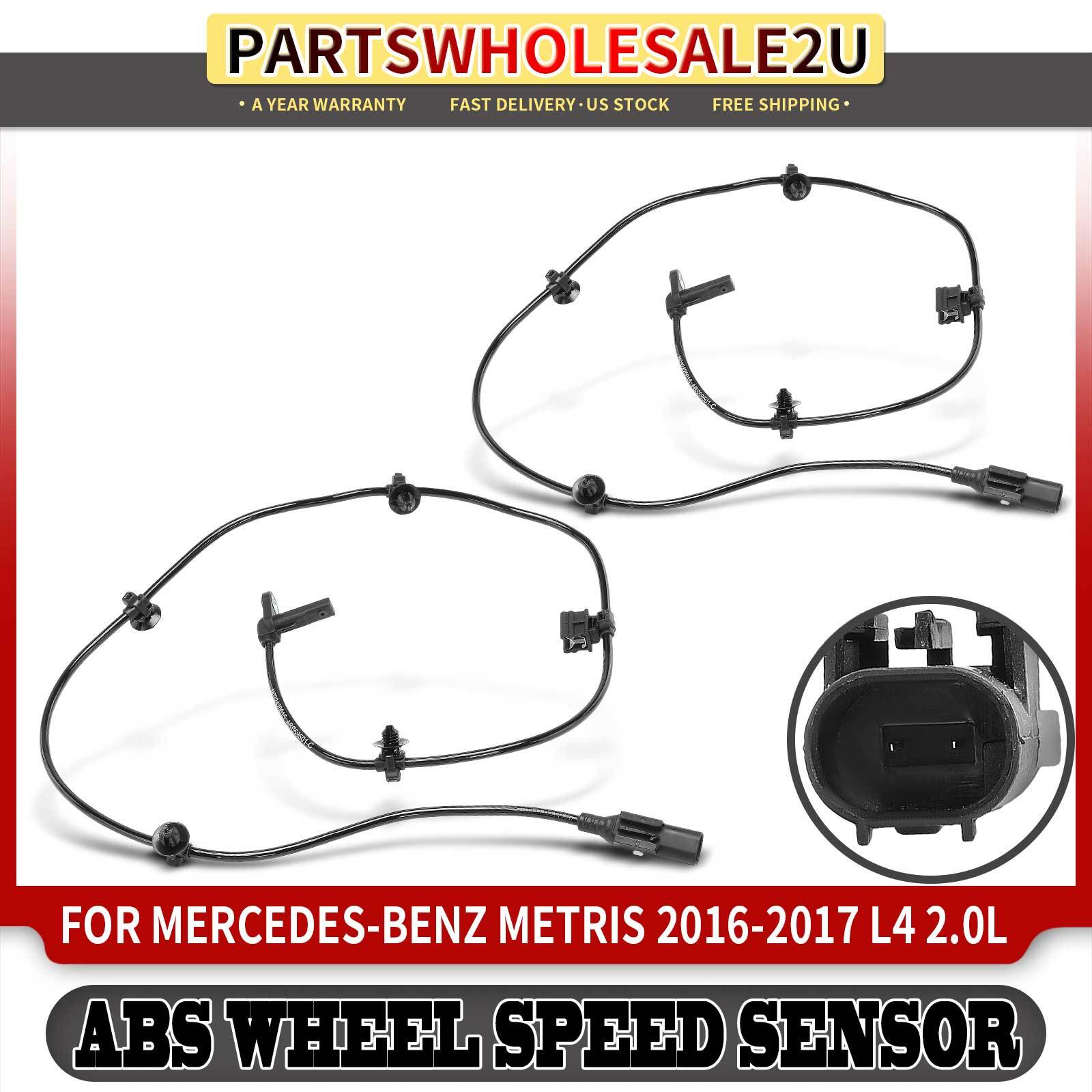 2x Rear Side ABS Wheel Speed Sensor for Mercedes-Benz Metris 2016 2017 ...