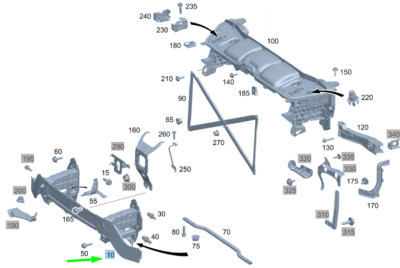 MERCEDES-BENZ GLE W167 Front Bumper Panel Reinforcement A1676207900 NEW ...
