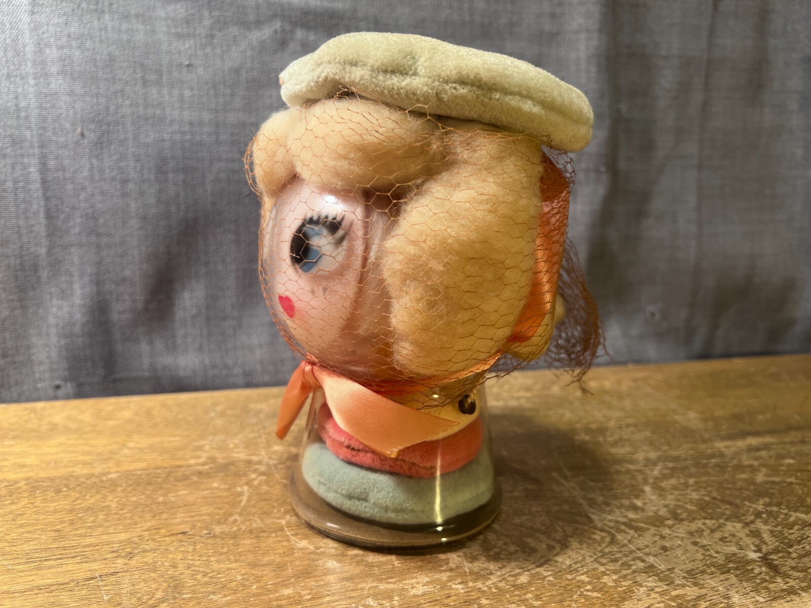 Vintage Powder Puff Head 1950's 1960's Complete Antique Retro Beauty ...