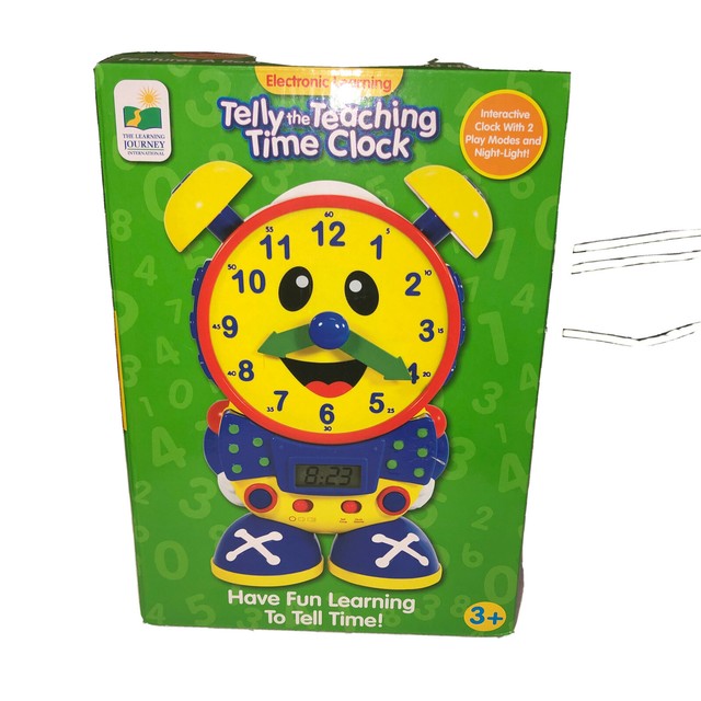 The Learning Journey Telly Teaching Time Clock Ages 3 Educational Watch ...
