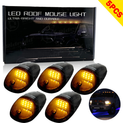 For Dodge RAM 1500 2500 3500 LED Rooftop Cab Running Light Smoked Lens ...