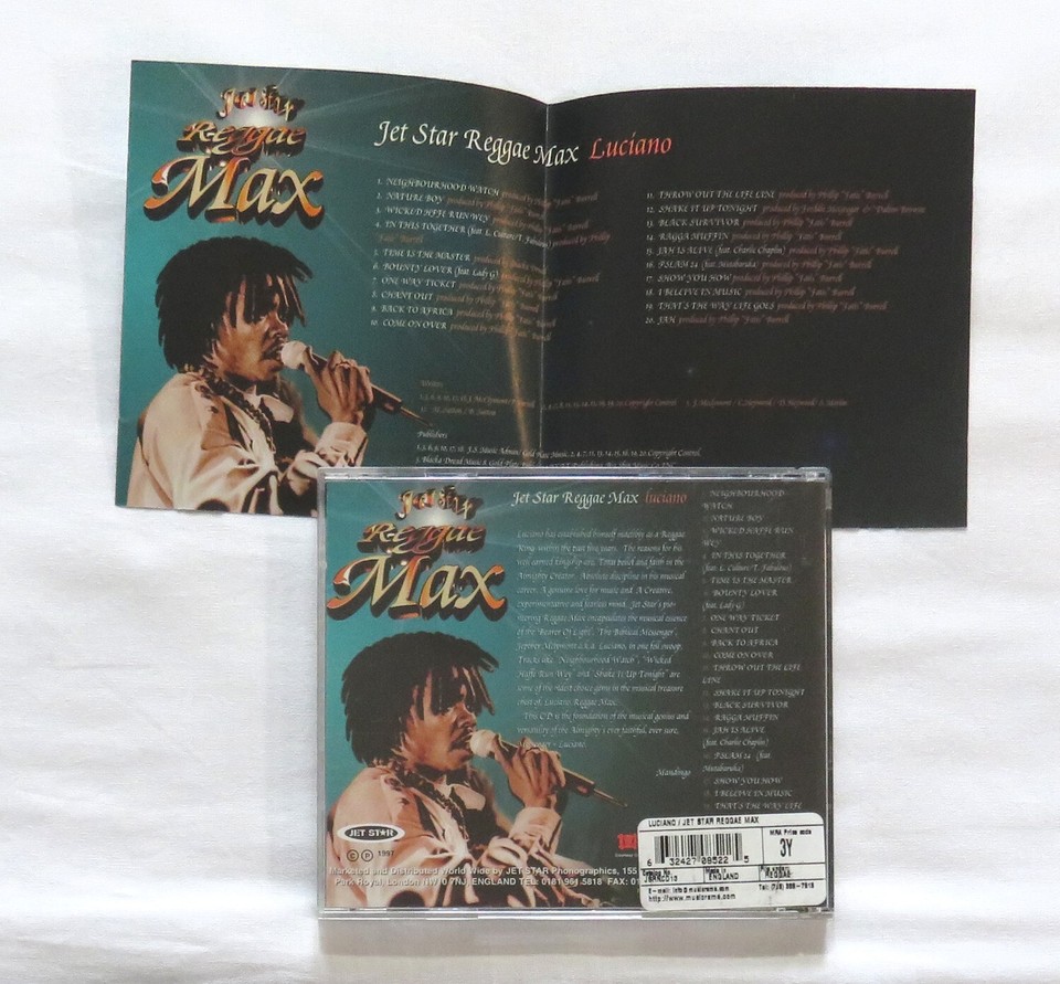 Jet Star Reggae Max Luciano Compact Disc 1997 Reggae Rasta Music | eBay