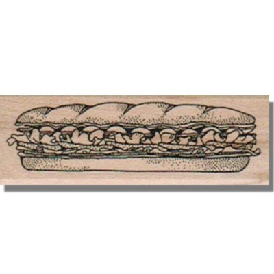 Mounted Rubber Stamp, SUB SANDWICH, Food, Party, Snack, Cook, Eat ...