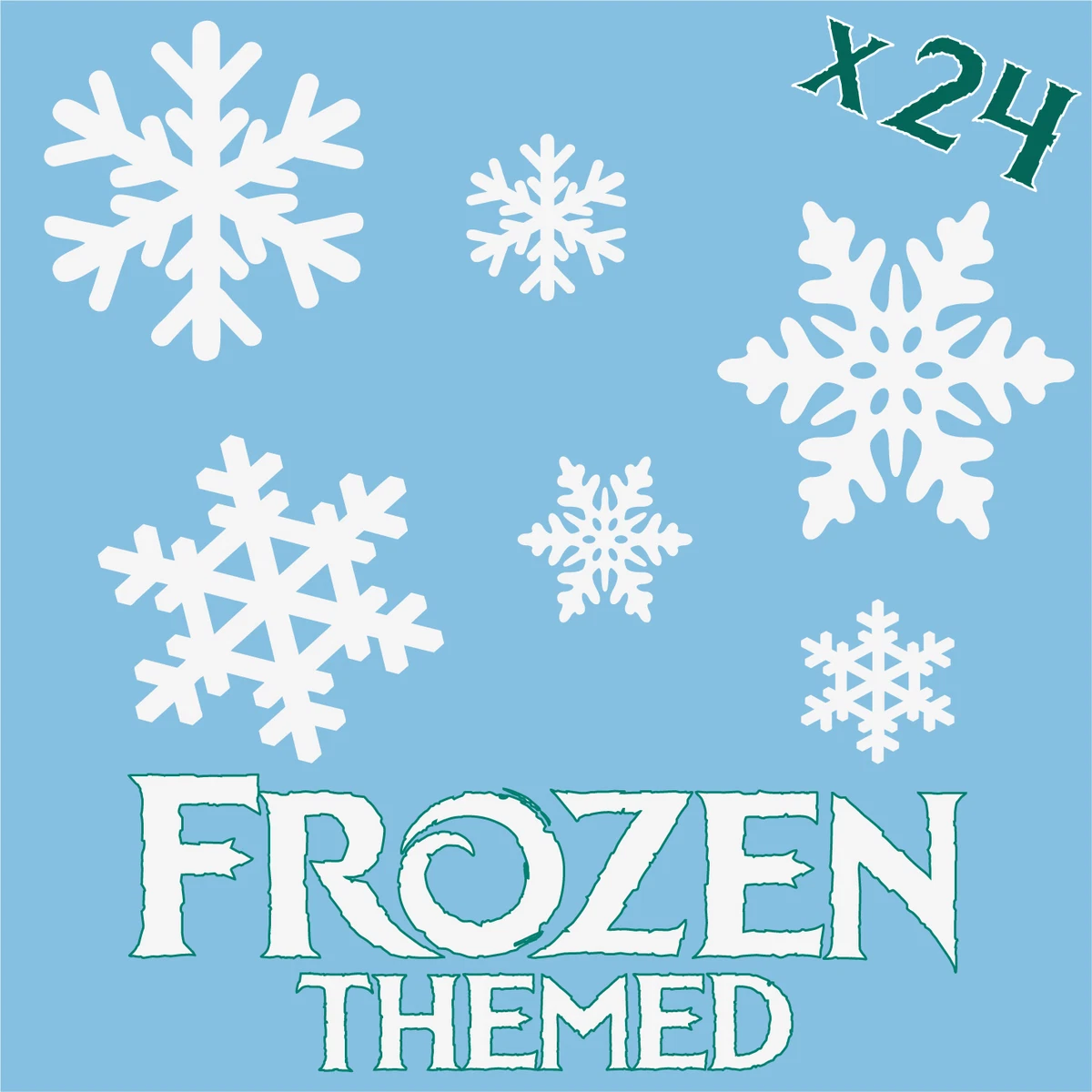 Vinyl Wall Decals Blue Snowflake