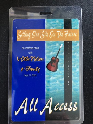 WILLIE NELSON Backstage Pass Laminate ALL ACCESS | eBay