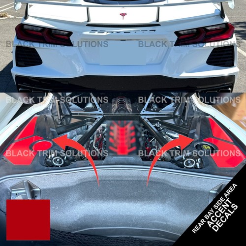 Fits 2020-2024 Corvette C8 Side Panel Engine Bay Decals 2020 2021 2022 ...