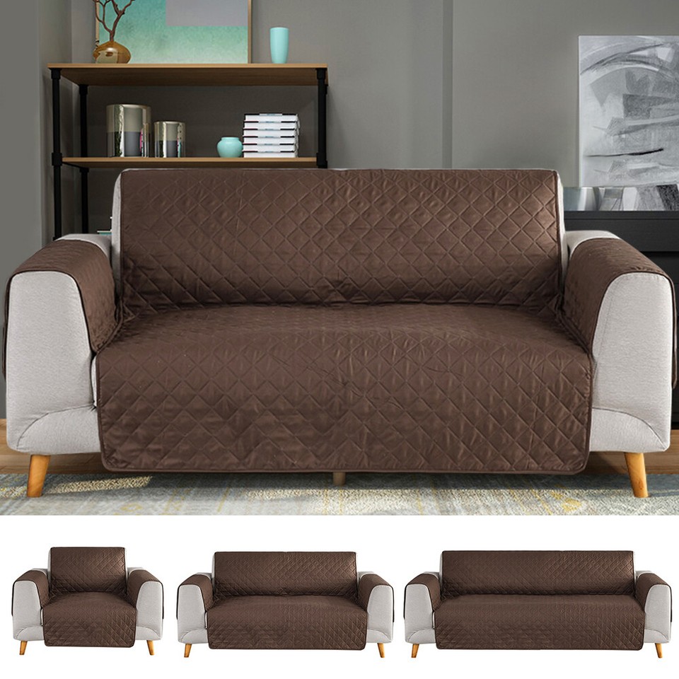 Waterproof Sofa Cover Quilted Couch Chair Slipcover Pet Mat Furniture ...