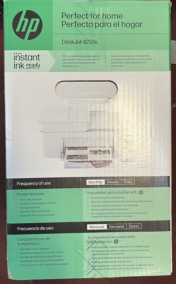 HP PRINTER DESK JET 4252E NEW IN THE BOX | eBay