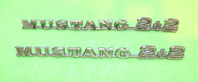1965 1966 Ford Mustang 2+2 Fastback ORIG FENDER 'MUSTANG 2+2' EMBLEM ...