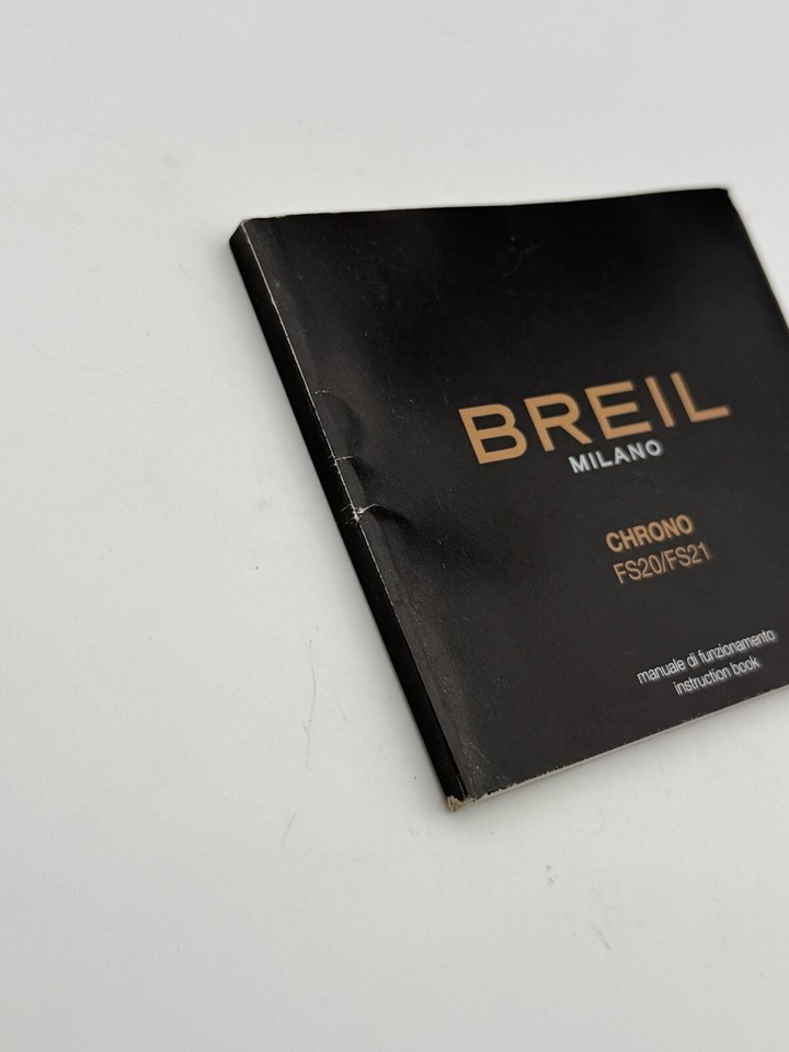 Breil Milano Chrono FS20-FS21 Instruction Manual Booklet | eBay