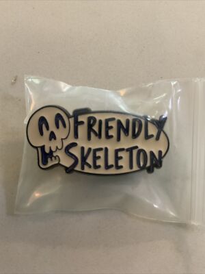 RARE Halloween Friendly Skeleton Enamel Pin Perfect Subtle Halloween ...