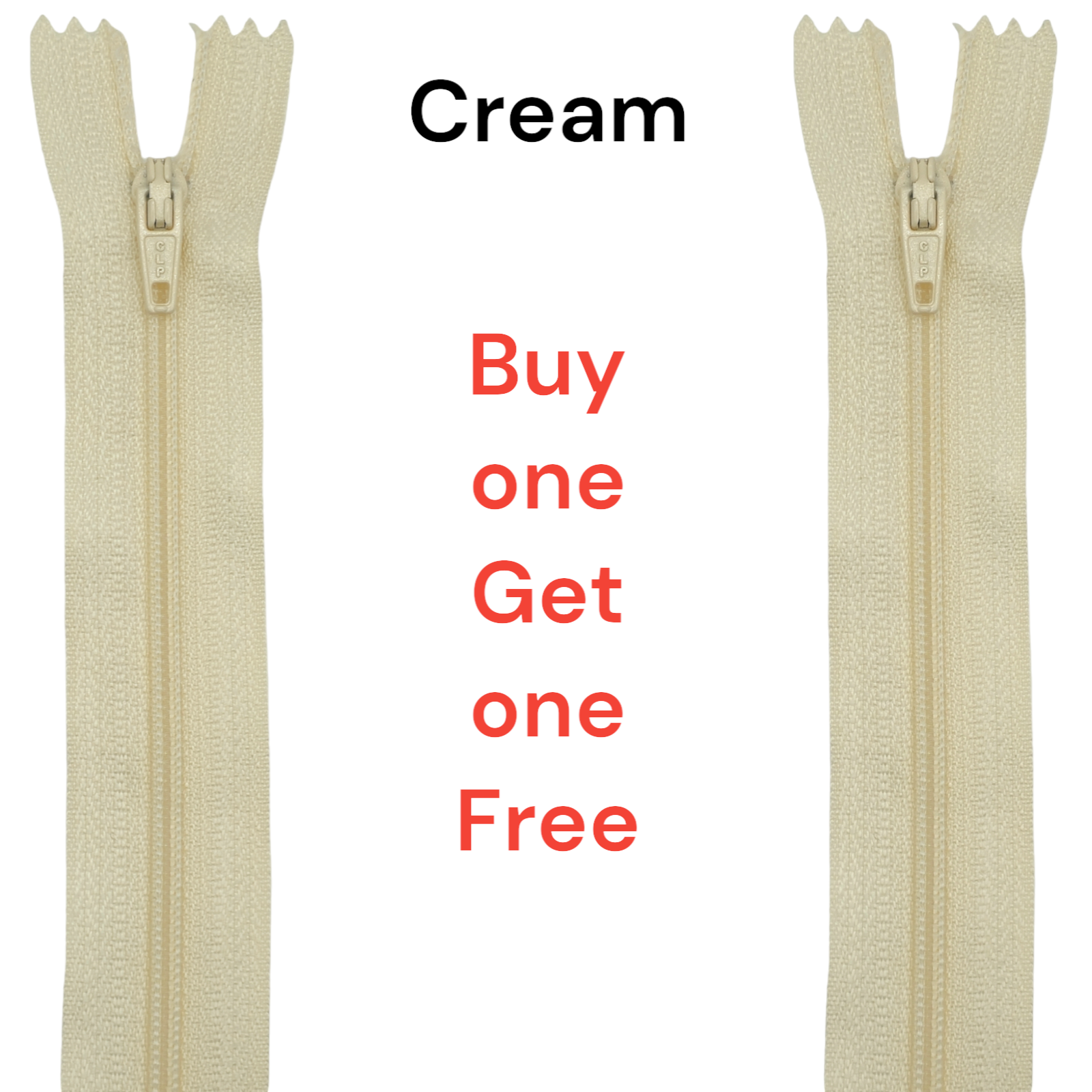 Nylon Zips No3 Closed End Auto lock 6" - 24" Multi Colours BUY ONE GET ...