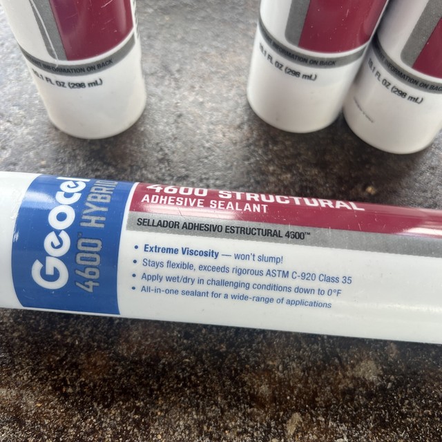 6 Pack Geocel 4600 BLACK Hybrid Structural Sealant & Adhesive Caulk 10 ...