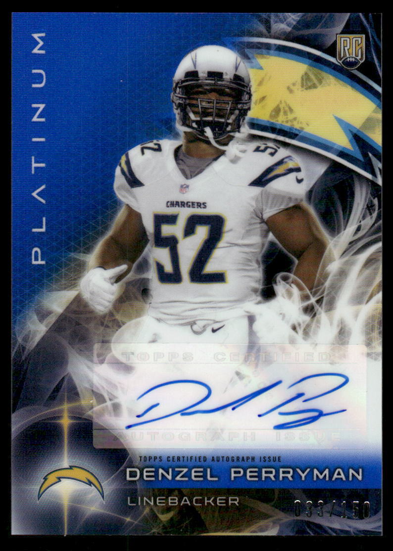 2015 Topps Platinum - Autographed Rookies Blue Refractor #AR-DP Denzel ...