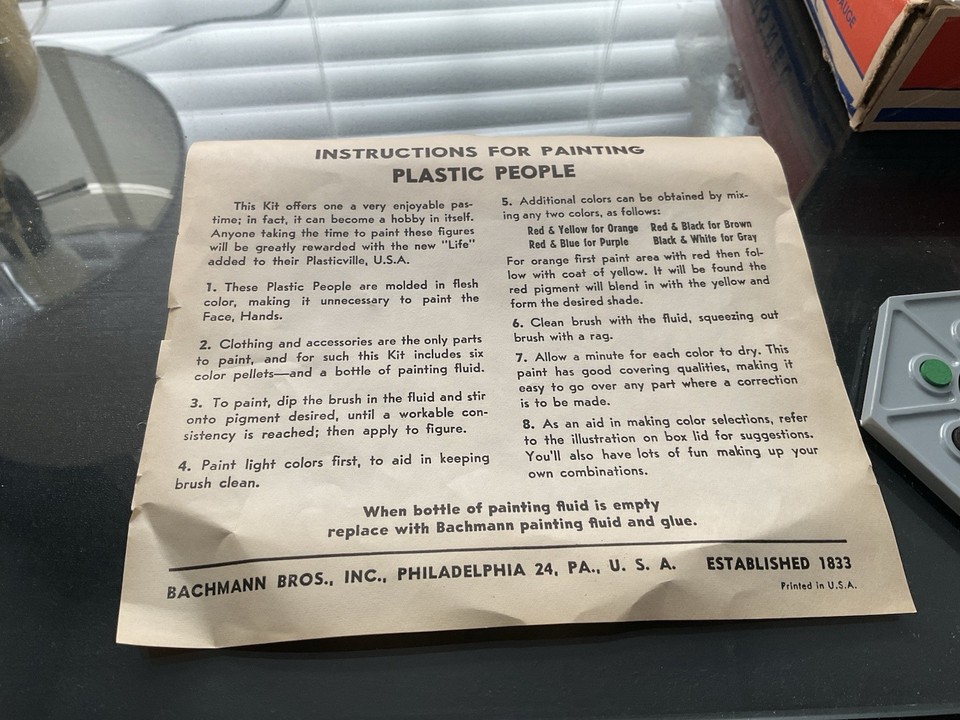 LIonel 953 Figure Set In Original Box With Paint, Brush, And Figurines ...