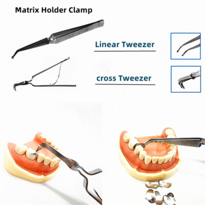 Dental Matrix Holder Clamp Matrices Placement Tweezer S.S Band Forceps ...