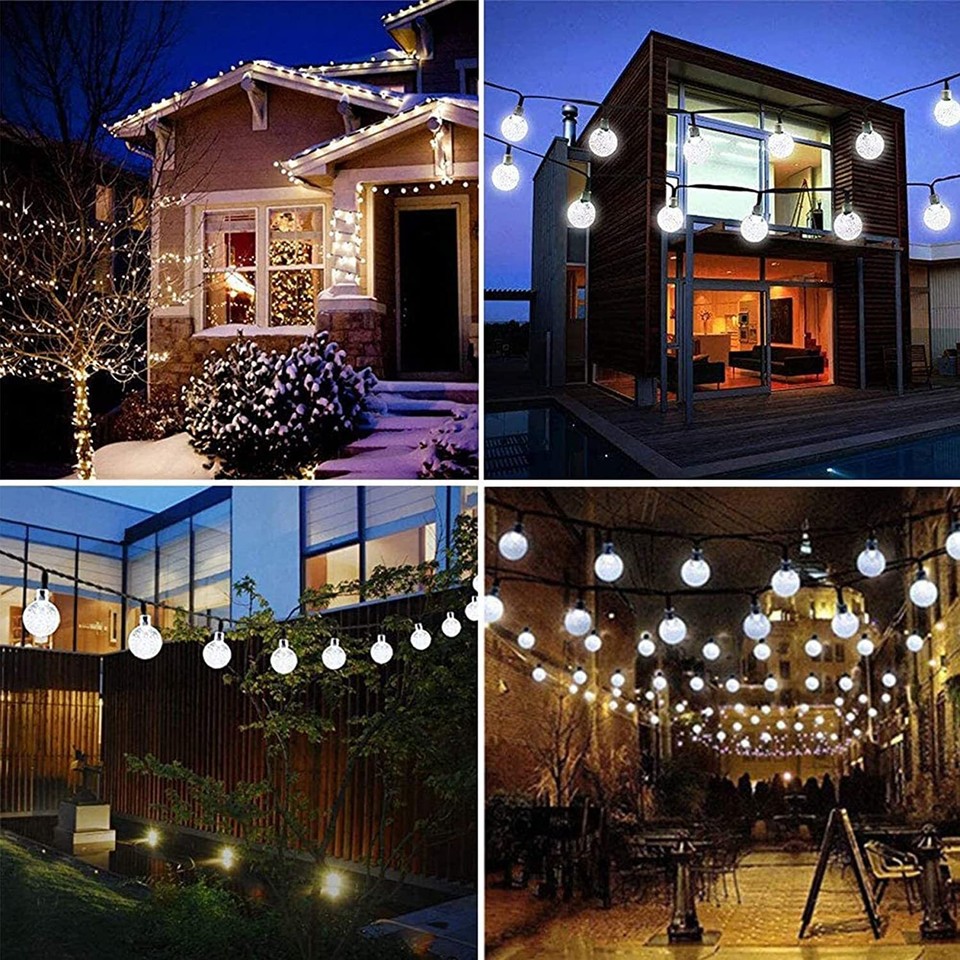 Solar Powered 50 LED String Light Garden Path Yard Decor Lamp Outdoor ...
