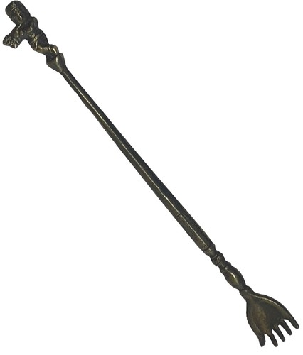 God Krishna Carved Brass metal Made Hand Back Scratcher Vintage Looking ...