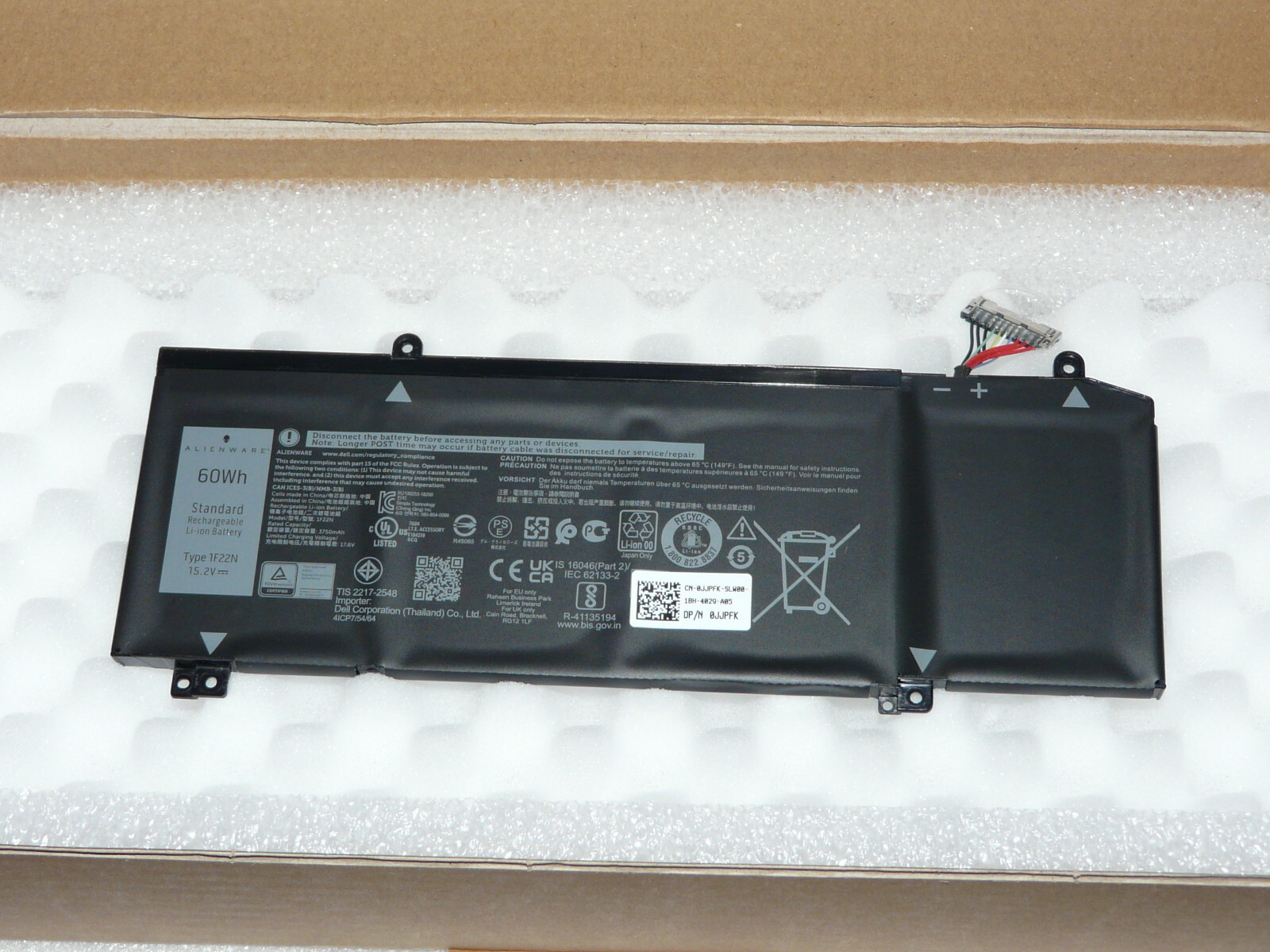 NEW GENUINE DELL G5 5590 G7 7590 7790 BATTERY 60Wh 15.2V 1F22N HYWXJ ...