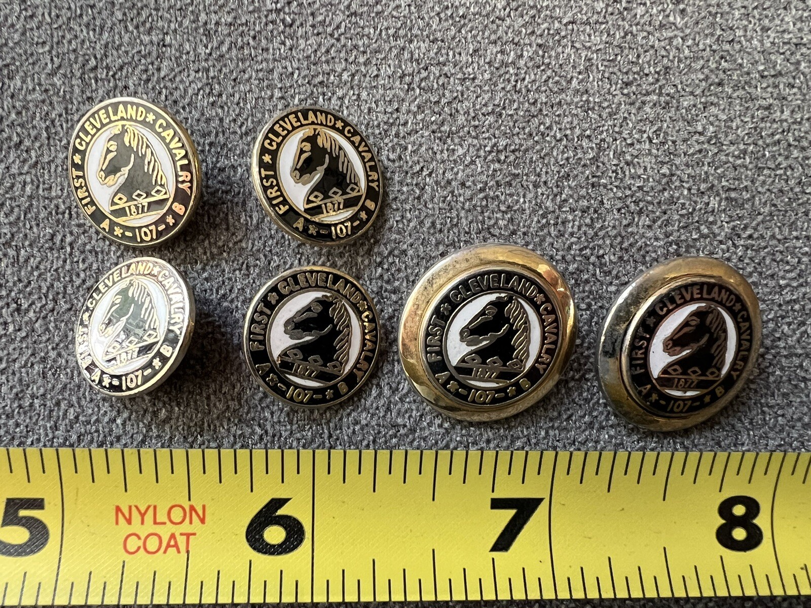 🇺🇸First*Cleveland*Cavalry A*-107-*B 1877 Buttons Ben Silver New York🇺🇸 ...