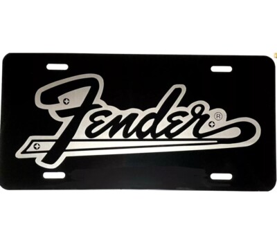 Fender Guitars Logo #1 Laser Engraved License Plate Car Tag Gift Flat ...