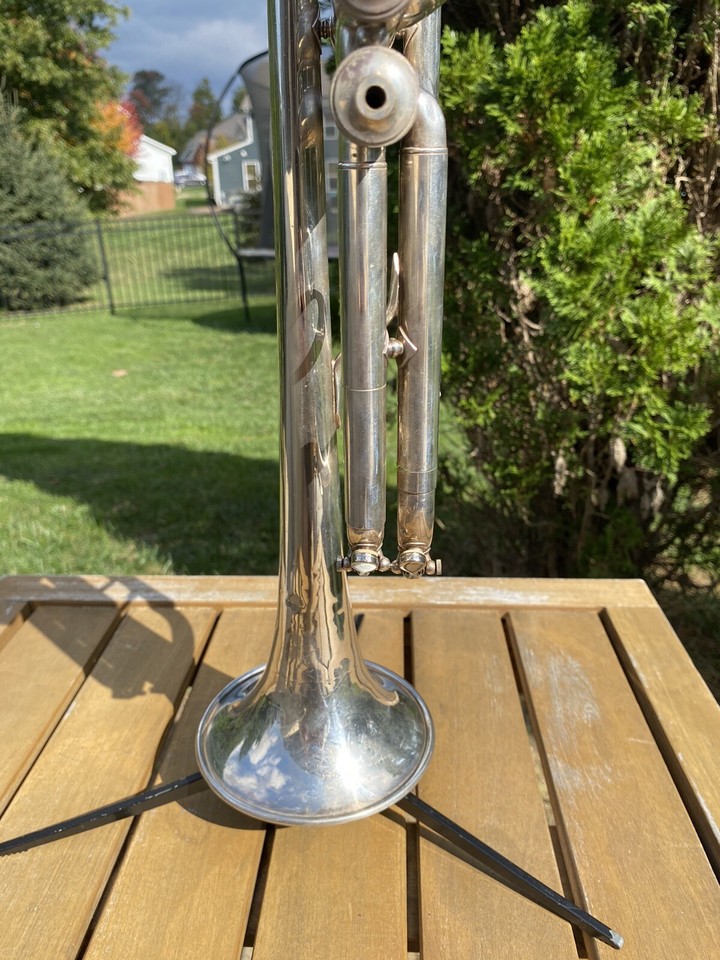Vintage Vincent Bach Mercedes II Silver Trumpet W/ Hardshell Case FREE ...
