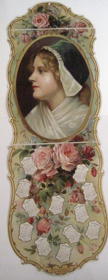 1901 Gorgeous Three Piece Calendar "Compliments The Youth's Companion ...