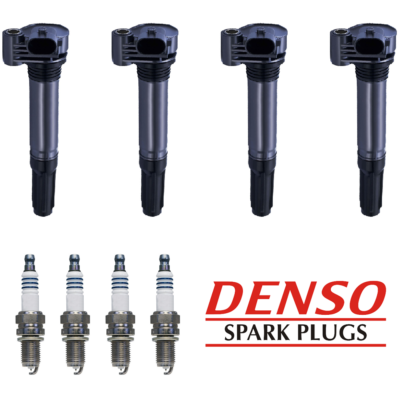 Ignition Coil & Denso Iridium Spark Plug for 2012-2016 Fiat 500 1.4L l4 ...