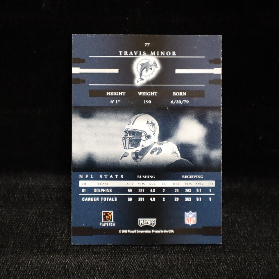 2002 Travis Minor Miami Dolphins Prestige Playoff #77 | eBay