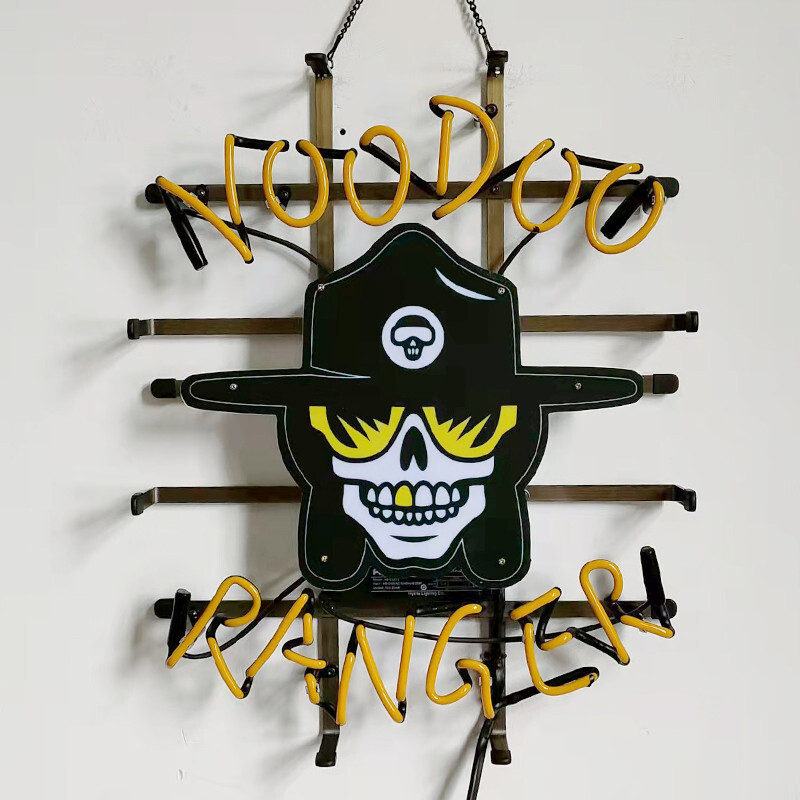 Voodoo Ranger Skull 20"x16" Neon Sign Home Bar Man Cave Club Wall Decor ...