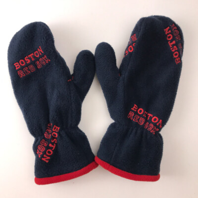 Boston Red Sox Spell Out Blue Red Fleece Winter Mittens | eBay