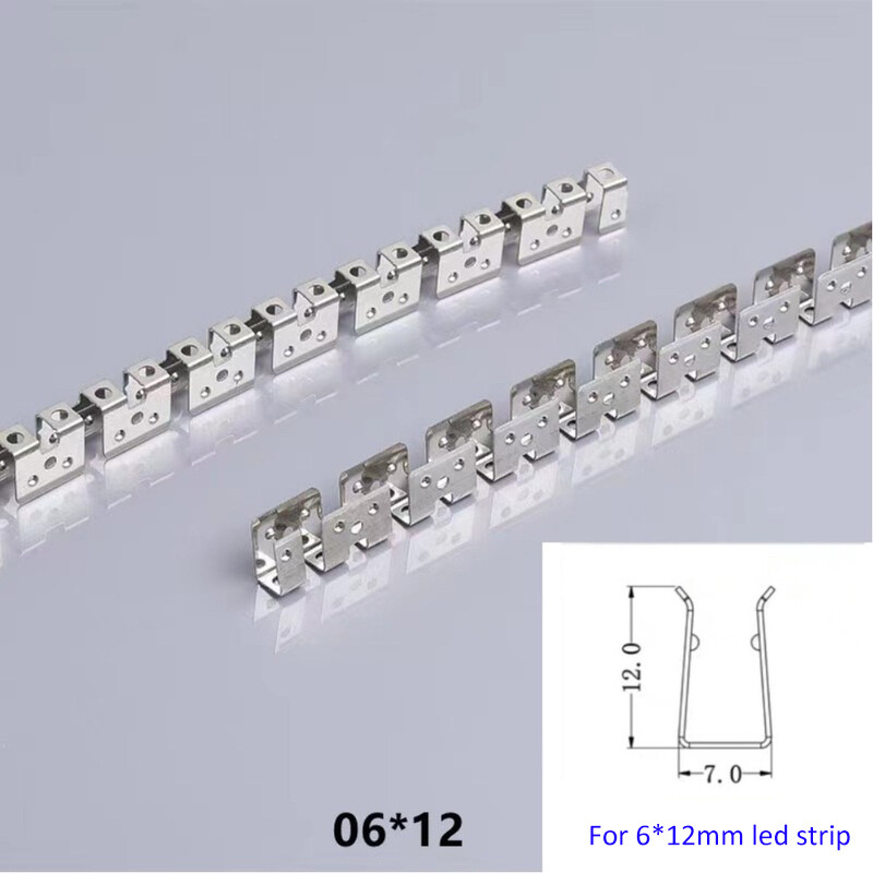 3.3ft each LED Fixture Channel Mounting Holder Clips for 6x12mm LED ...